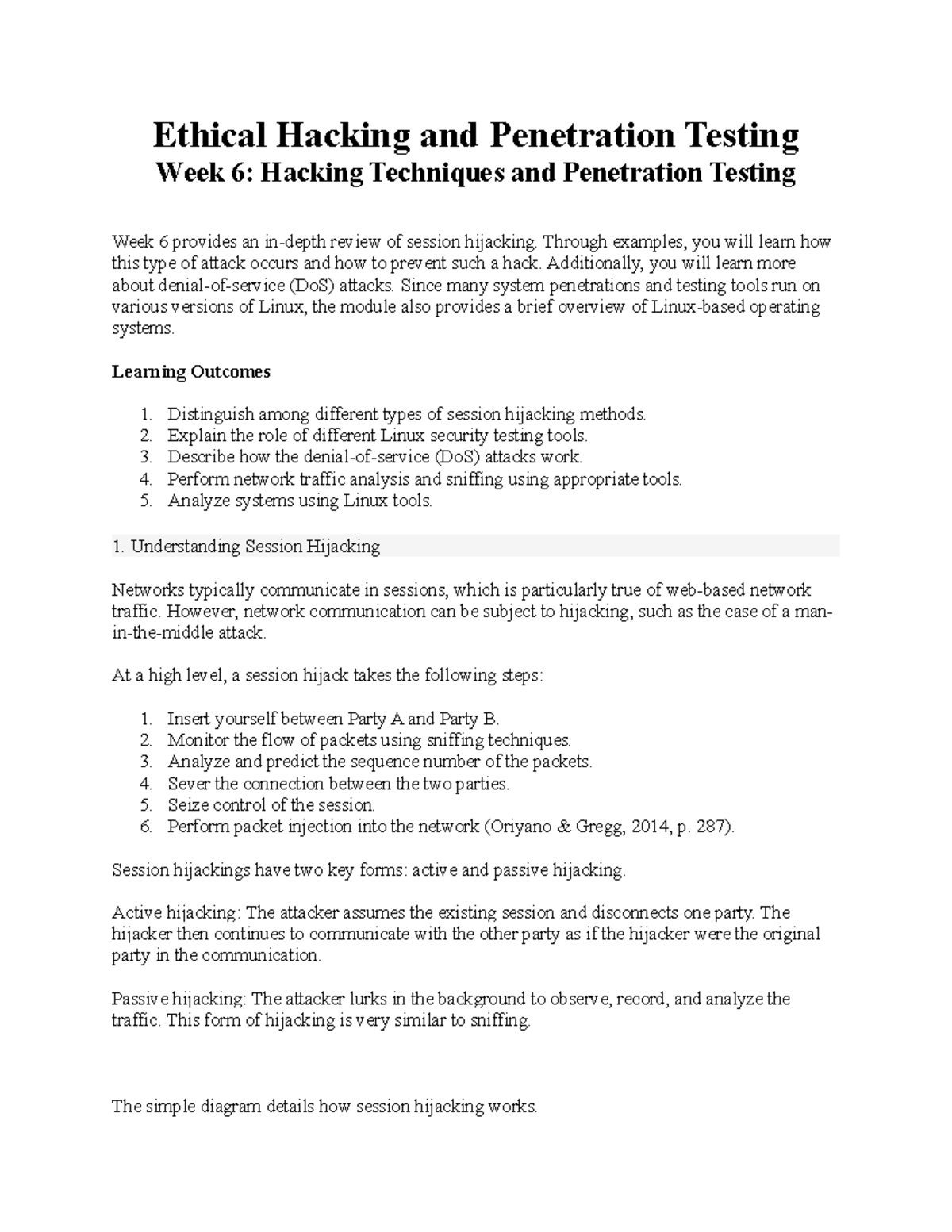 Ethical Hacking and Penetration Testing-Week 6 Notes - Through examples ...