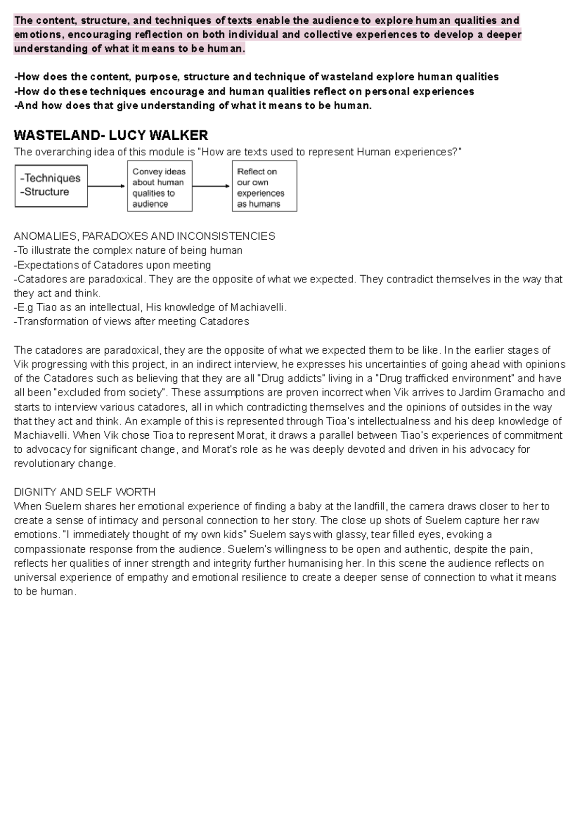 Common Module Texts and Human Experiences - The content, structure, and ...