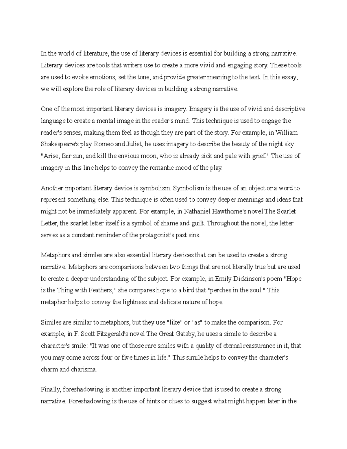 The Role Of Literary Devices In Building A Strong Narrative In The the-role-of-literary-devices-in-building-a-strong-narrative-in-the