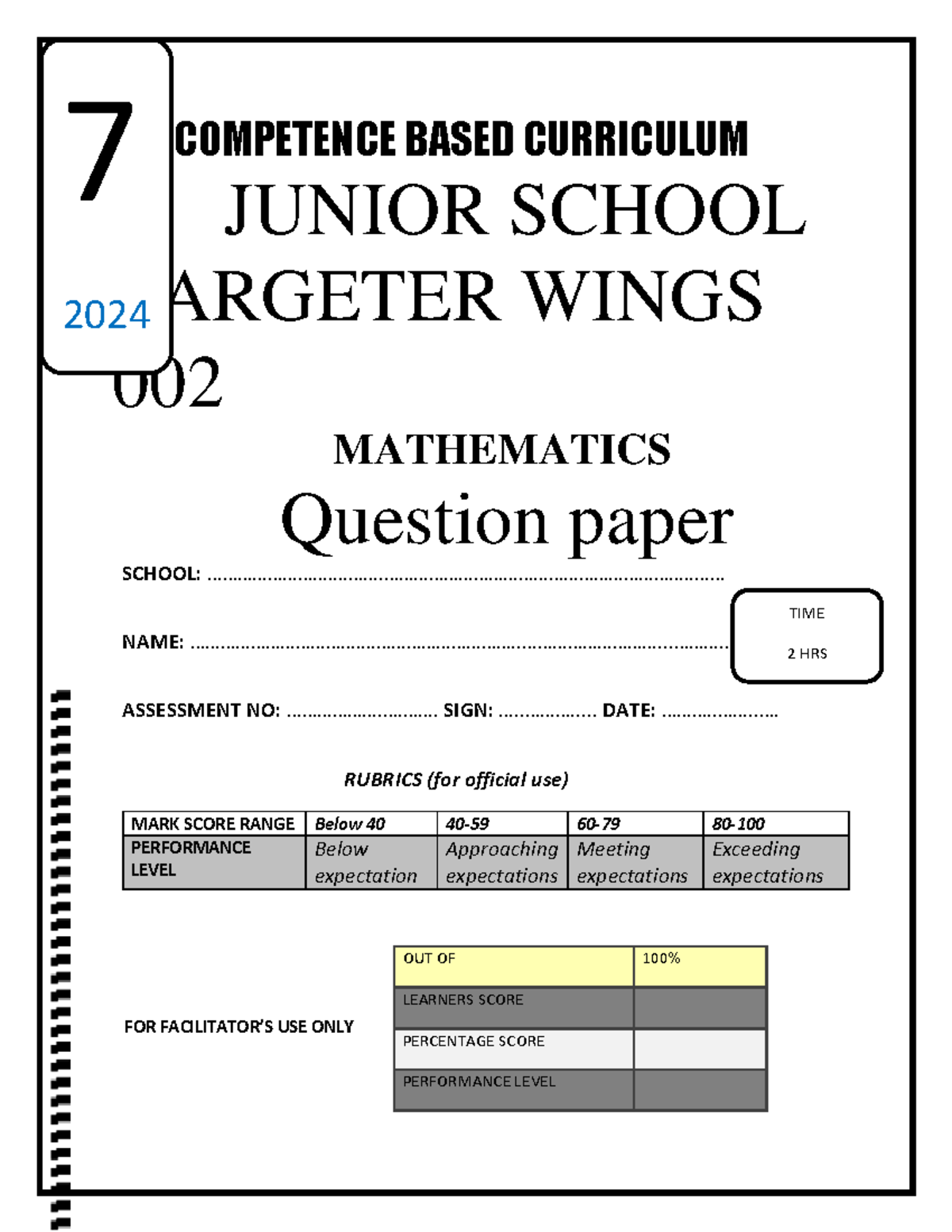Mathematics QS MD 2 - Primary Maths - COMPETENCE BASED CURRICULUM ...