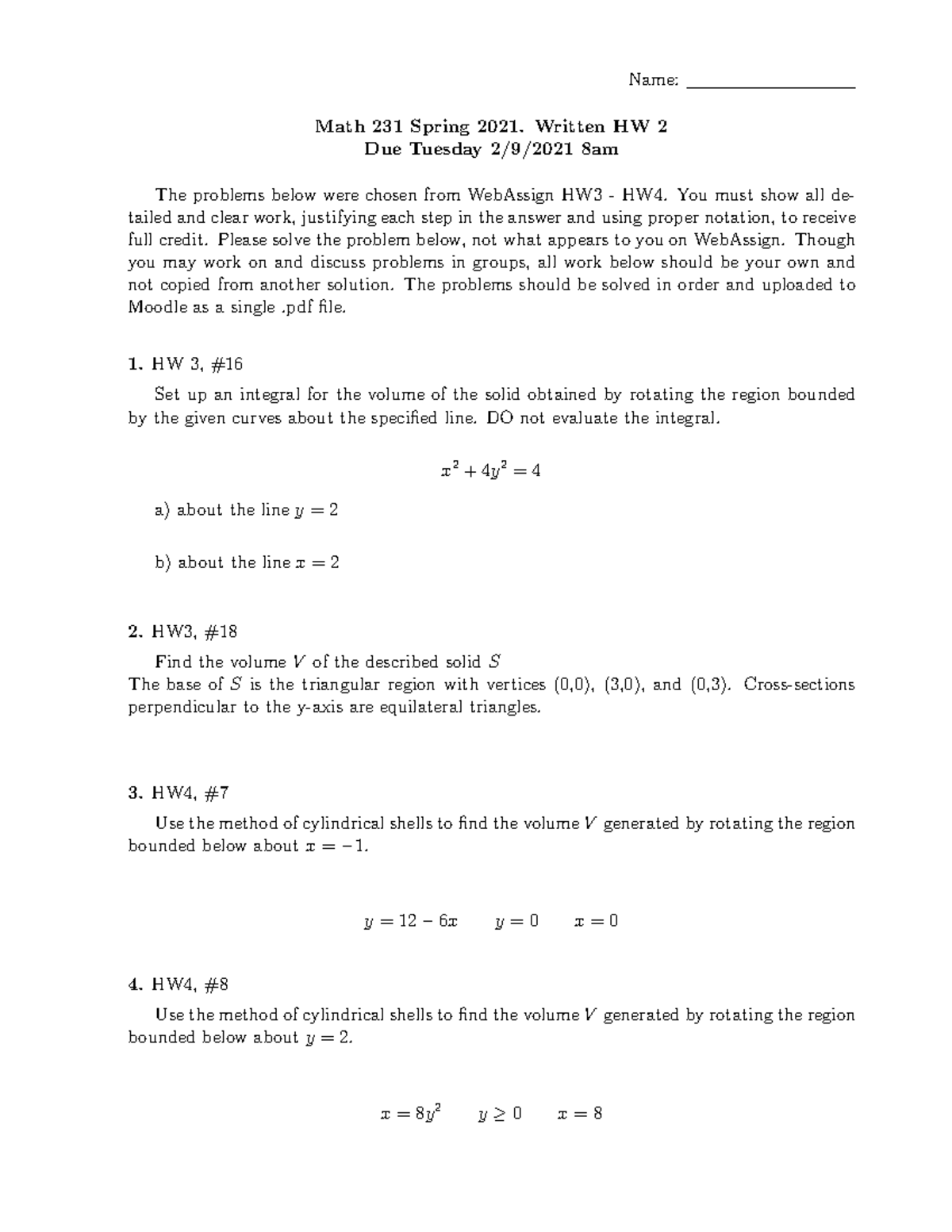 02 Whwsp 21 - discussion worksheet - Name: Math 231 Spring 2021 ...