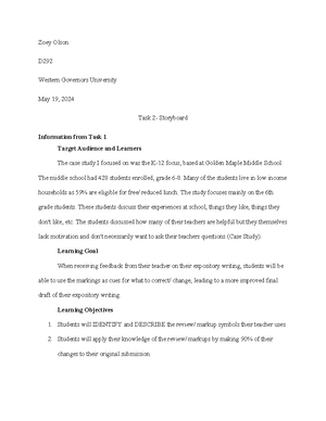 Learning Technology Task 3 - Zoey Olson D Western Governors University ...