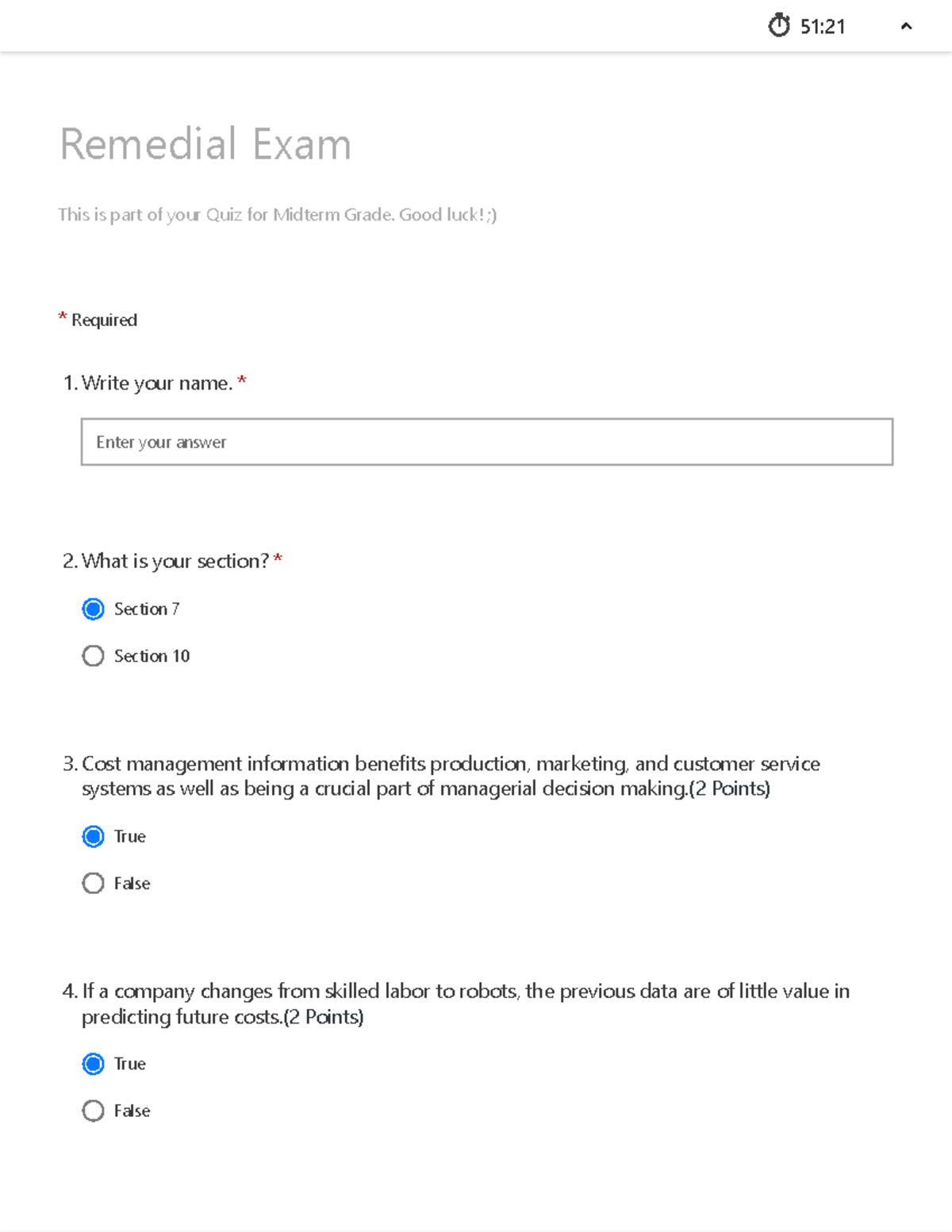 Remedial-Exam - Remedial Exam - Remedial Exam This is part of your Quiz ...