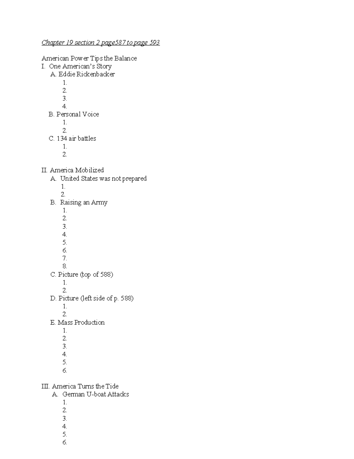 Chapter 19section 2 - outline - Chapter 19 section 2 page587 to page 593 American Power Tips the ...
