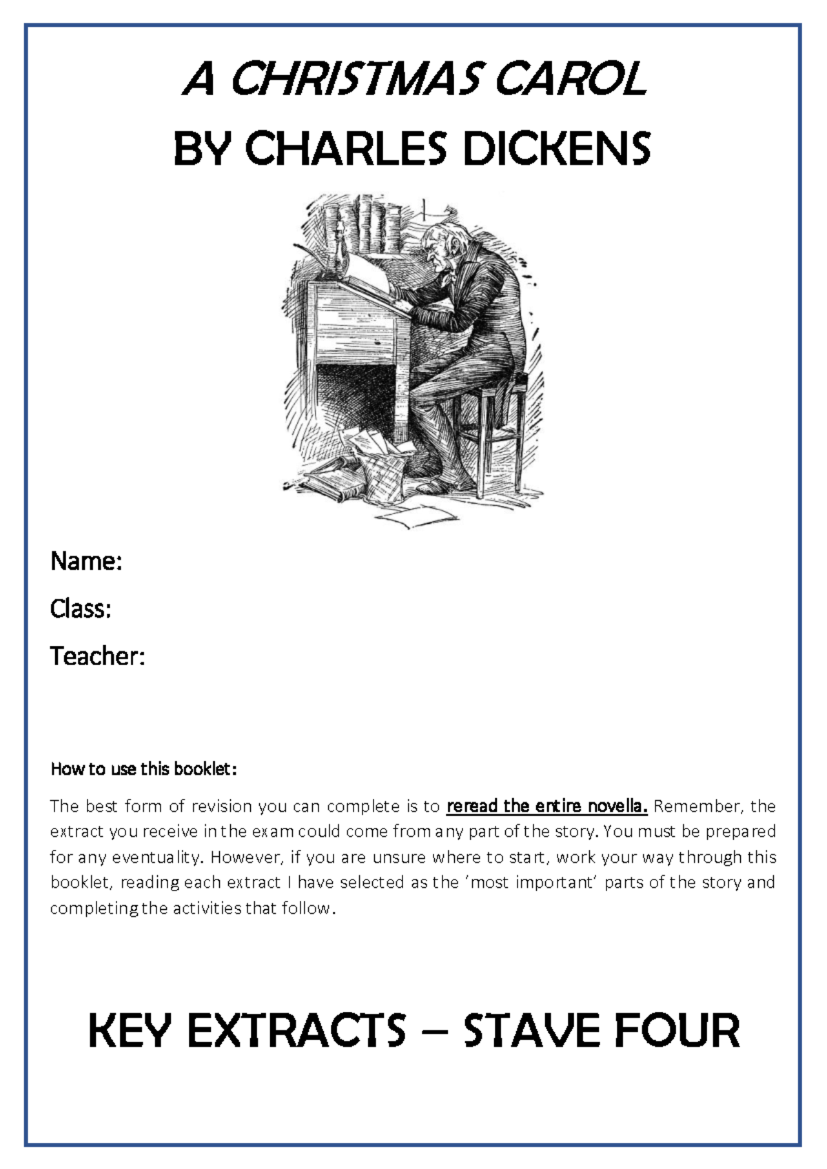 PDF Key Extracts - Stave Four - A CHRISTMAS CAROL BY CHARLES DICKENS ...