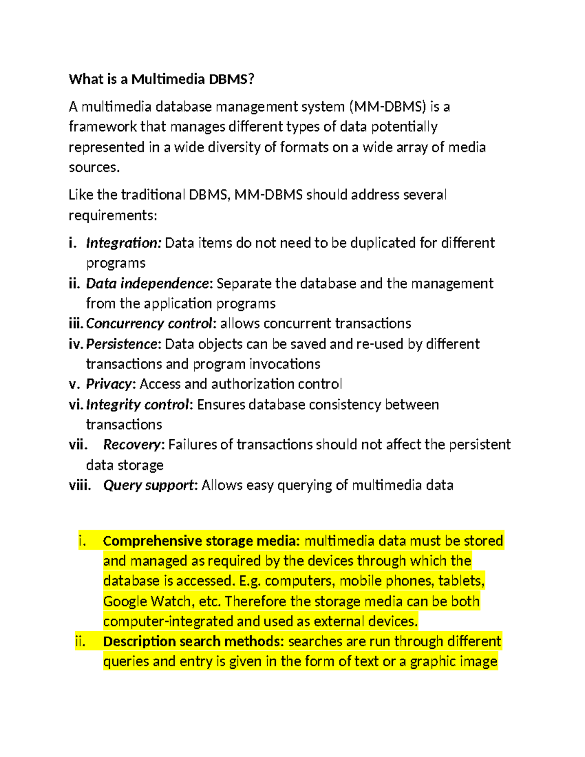 Advantage of mobile database system - What is a Multimedia DBMS? A ...