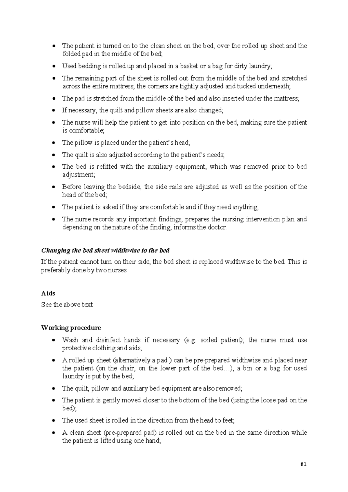 Nursing Procedures and Interventions-7 - - Studocu