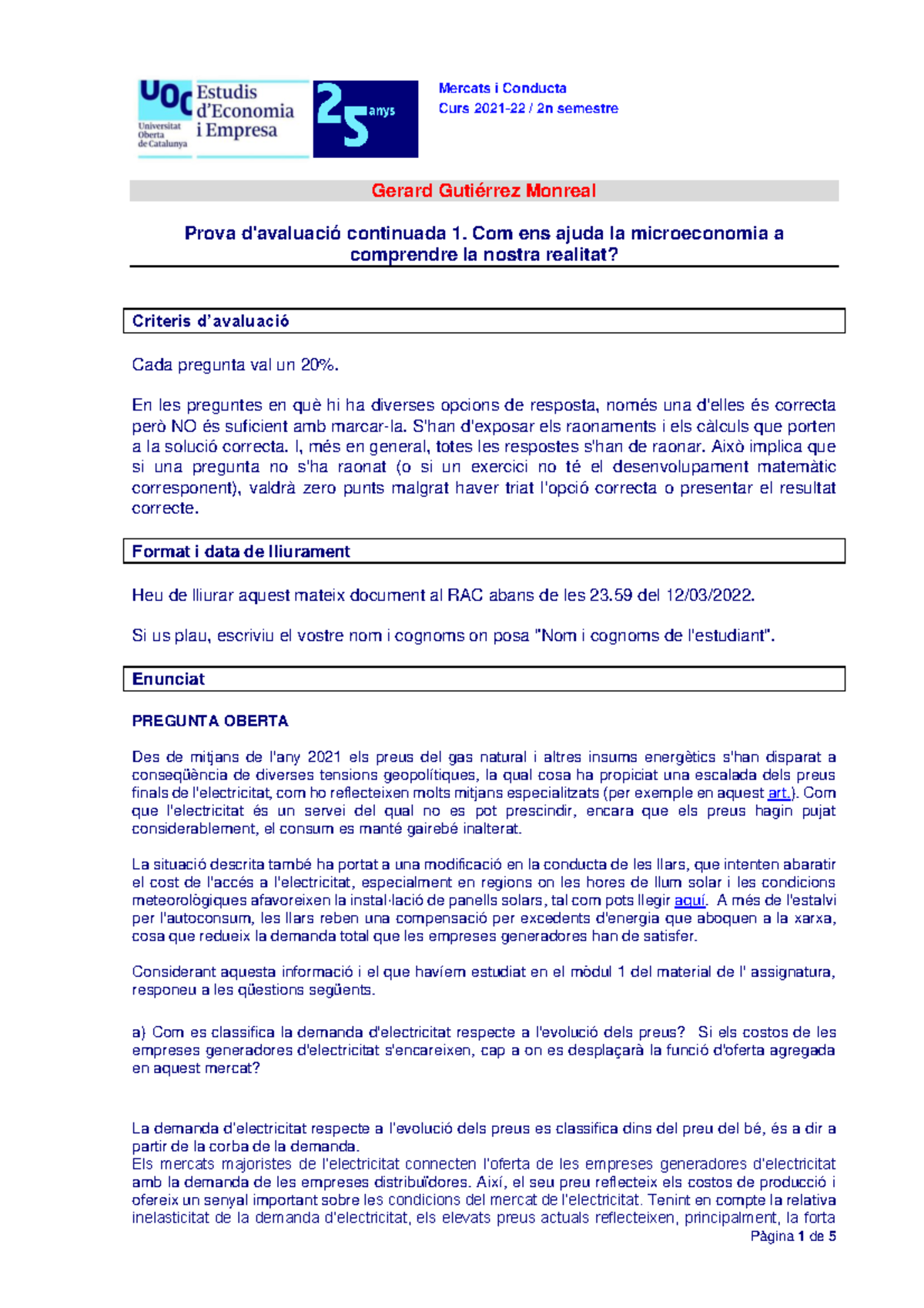 Mi C PAC1 20212 Soluciones PAC1 - Mercados y Conductas - UOC - Studocu