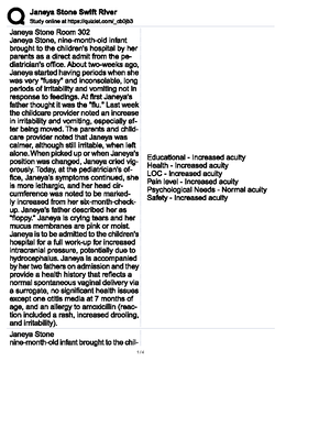 Pediatrics Swift River - Amanda Blaire - N22 - Studocu