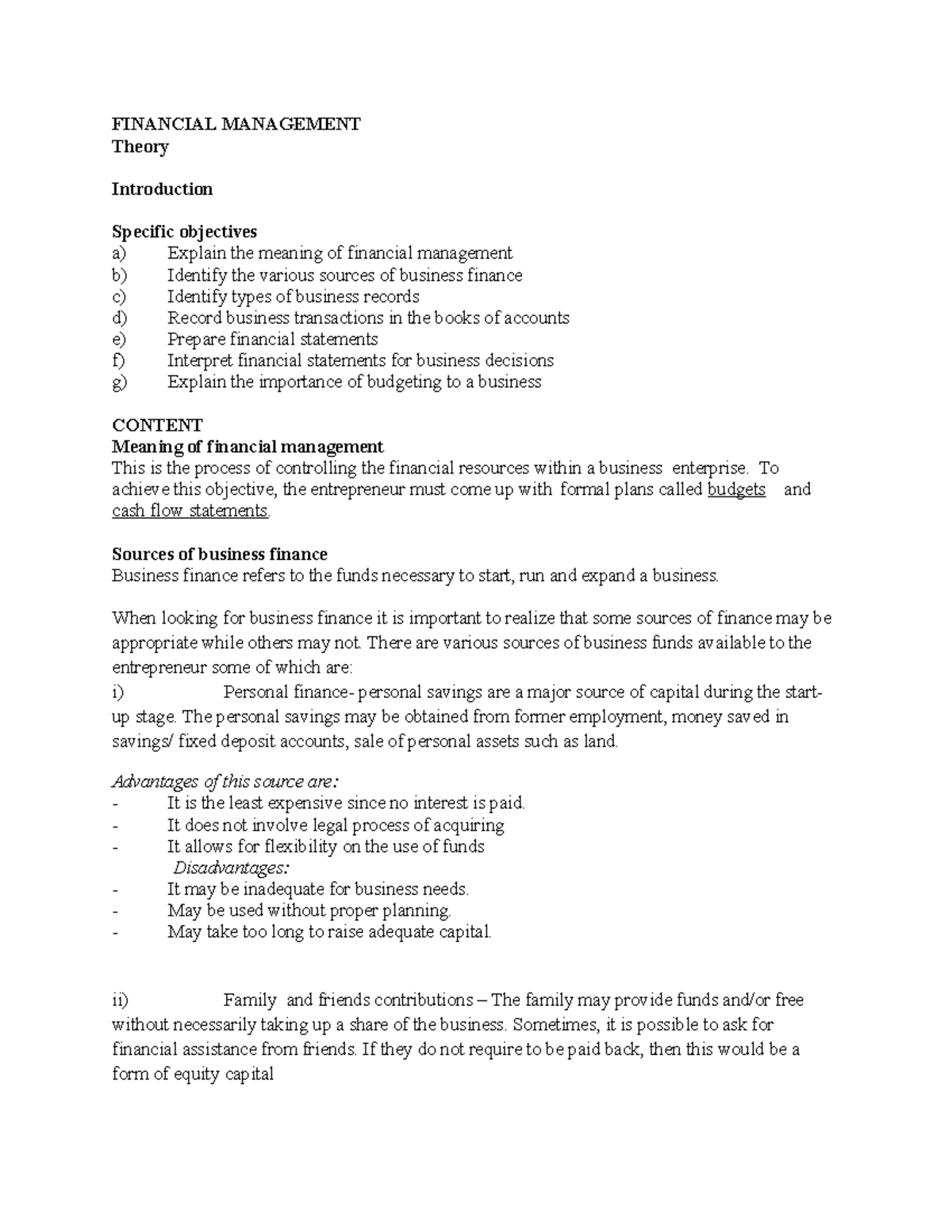 Financial Management - FINANCIAL MANAGEMENT Theory Introduction ...