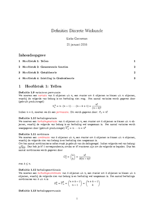 Discrete Wiskunde notities 1 - ィう/ ク 2 / 202 う い 4 ルといとivク 3 4 / 1 し ~つ ...