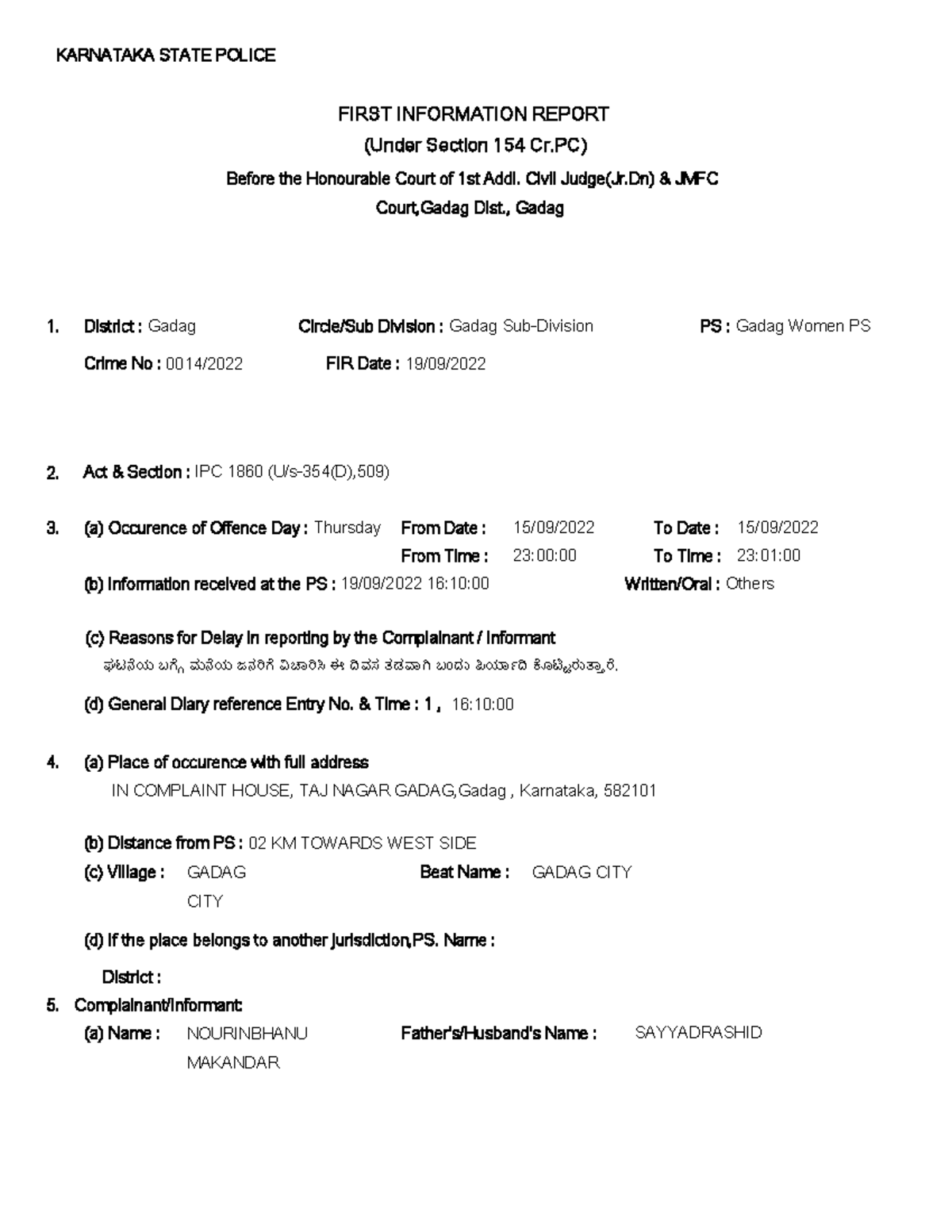 172430549266 c6d054bdc0b - FIRST INFORMATION REPORT KARNATAKA STATE ...