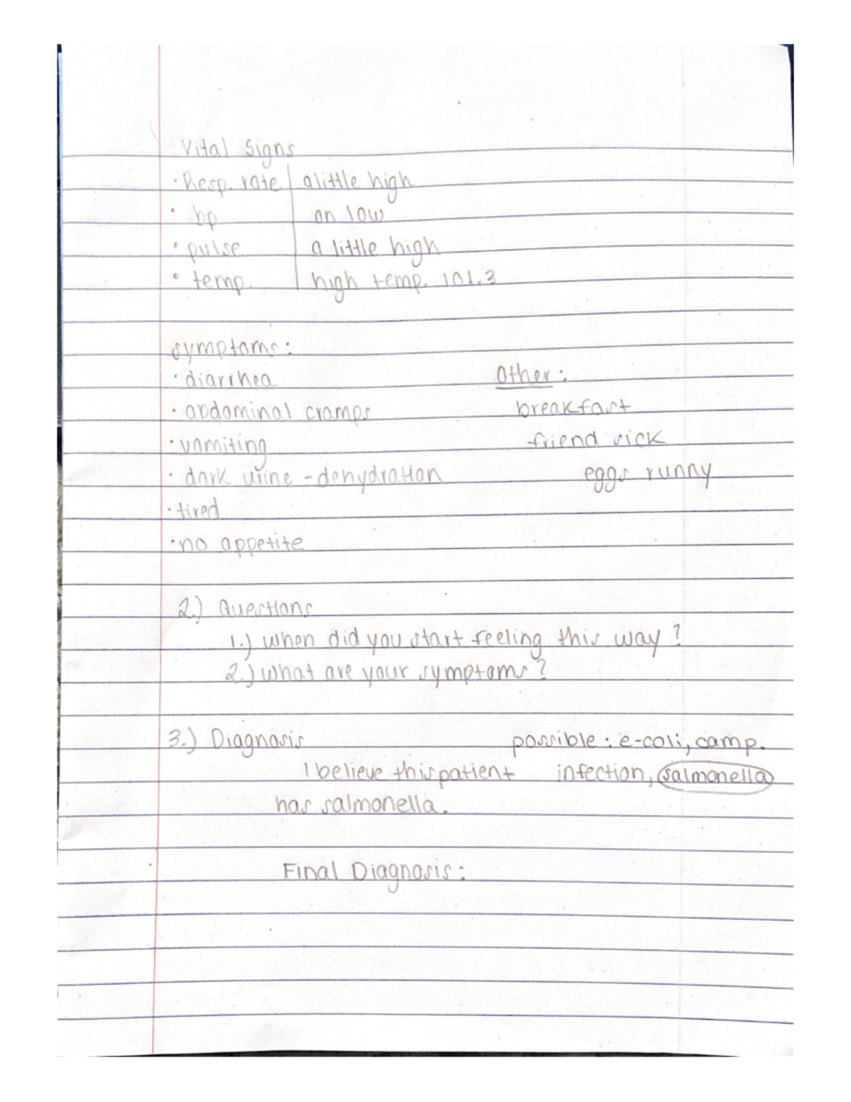 STD Study Sheet - Studocu