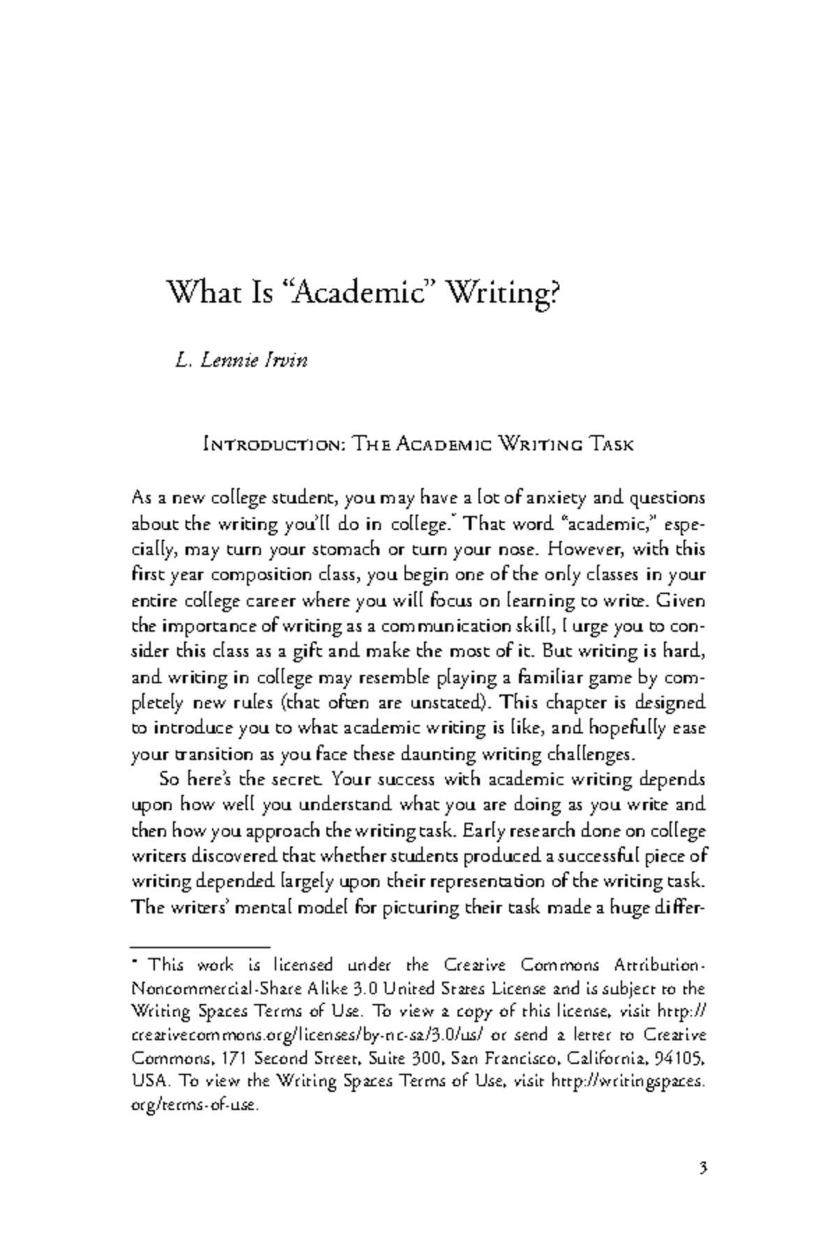 What is Academic Writing - 3 What Is “Academic” Writing? L. Lennie ...