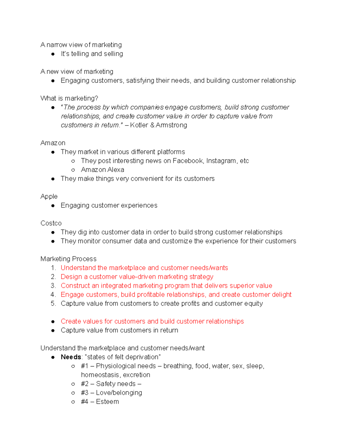 Lecture 2 – Marketing Concepts - A narrow view of marketing It’s ...