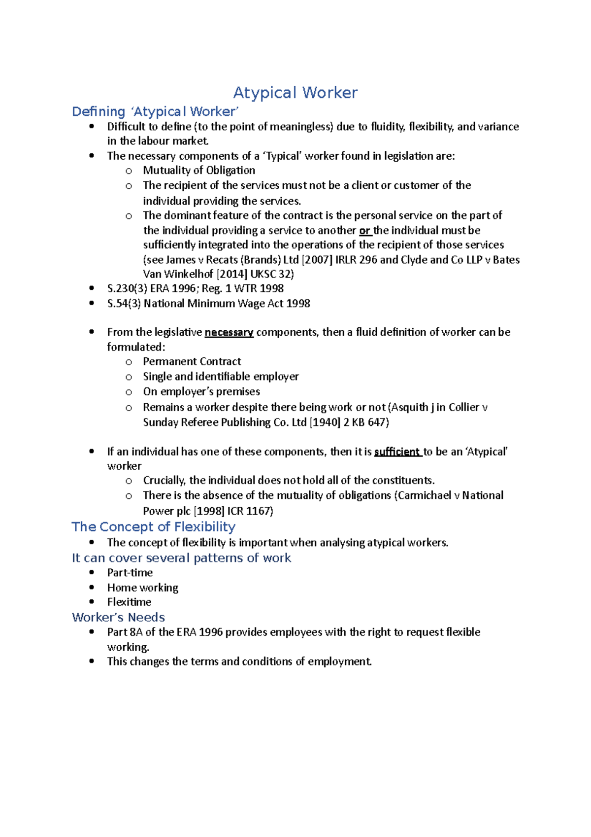 Atypical Worker - Atypical Worker Defining ‘Atypical Worker’ Difficult ...