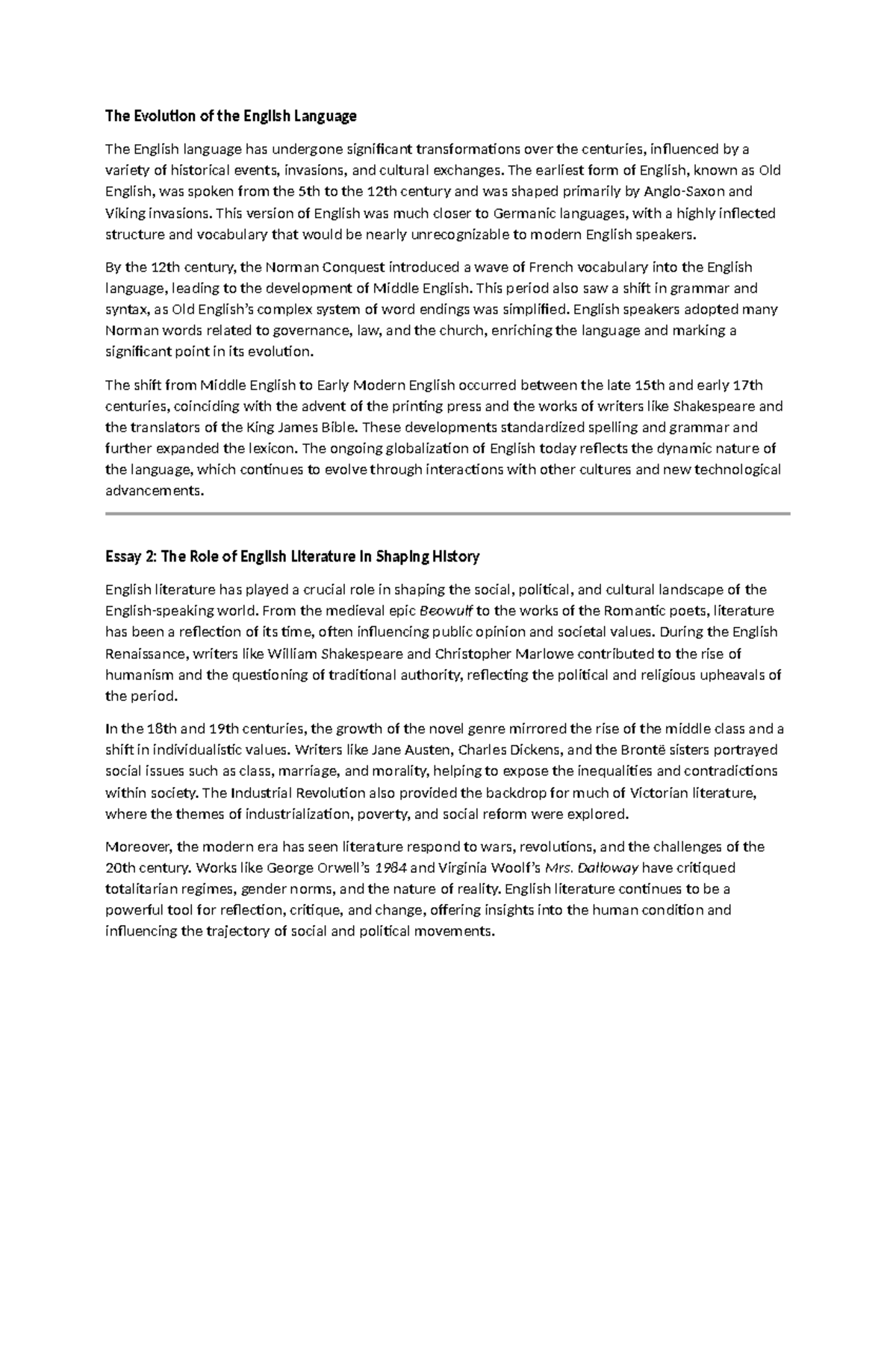 The Evolution of the English Language - The earliest form of English ...