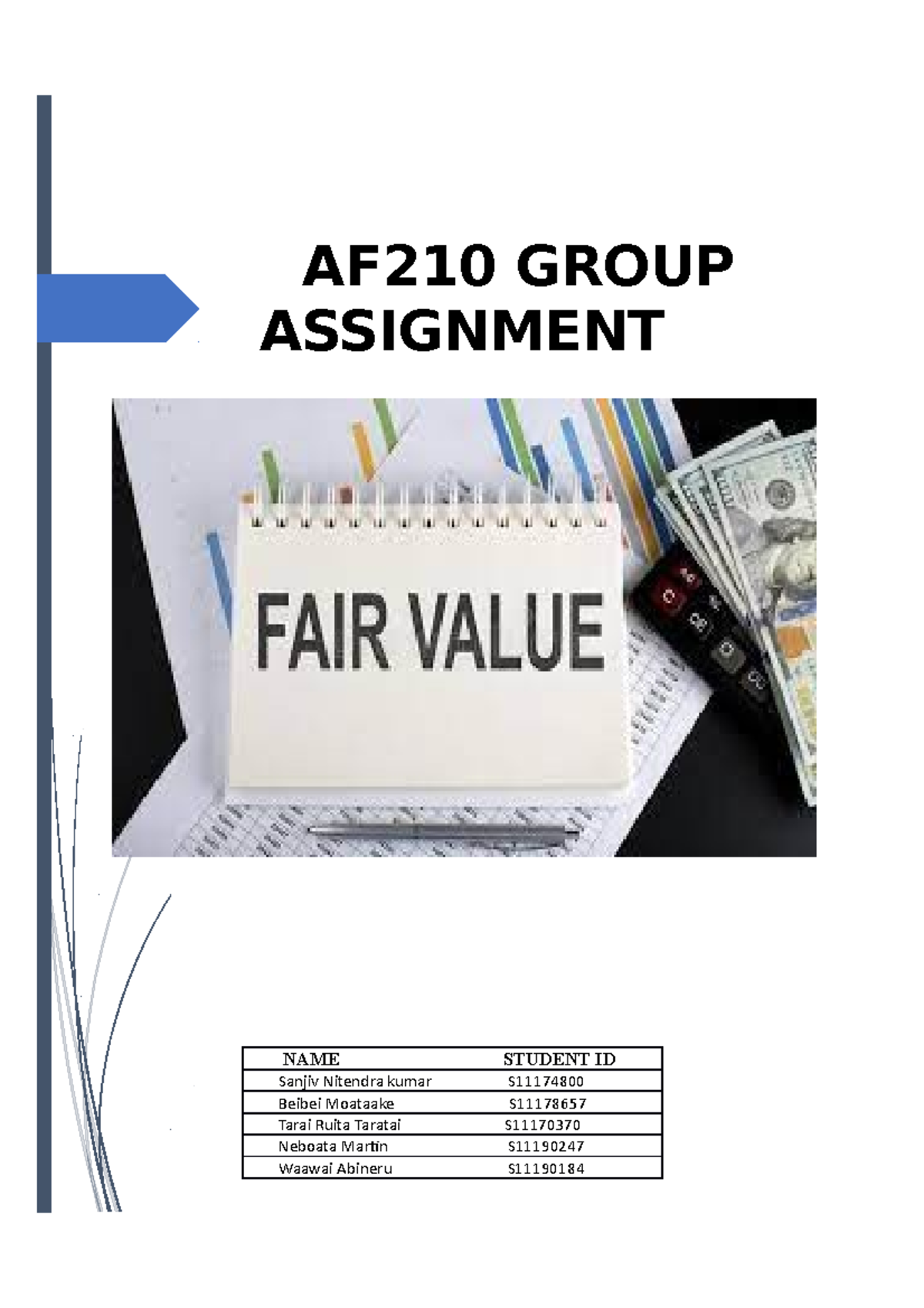 AF210 Assig last year 2020 la hai - Financial Accounting - USP - Studocu