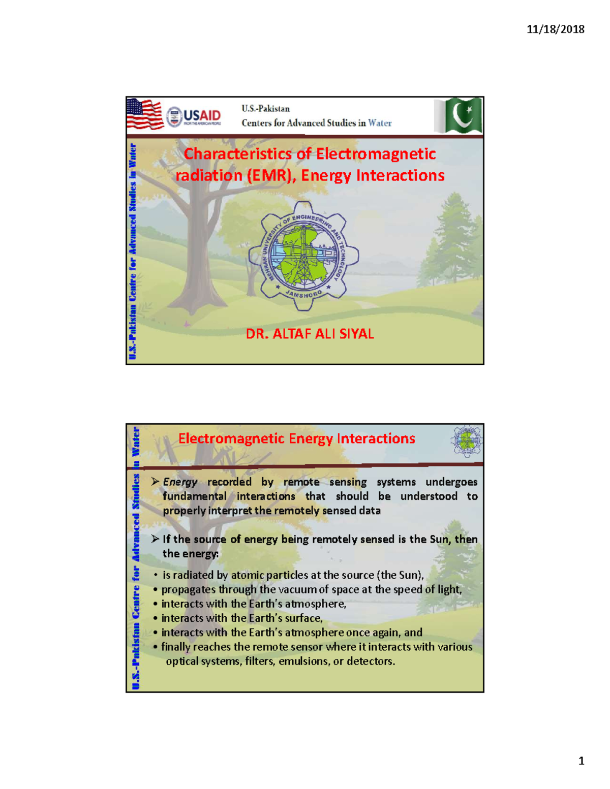 Lecture-9-Remote Sensing - DR. ALTAF ALI SIYAL Characteristics of ...