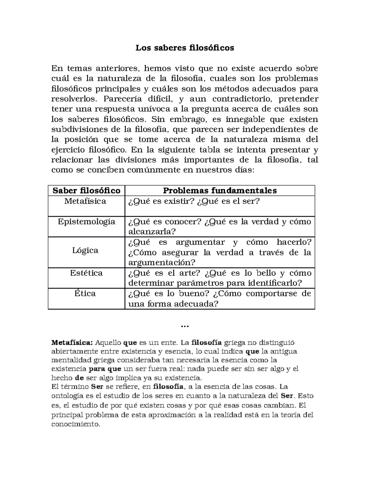 9 LOS Saberes Filosóficos (1) mafee - Los saberes filosóficos En temas ...