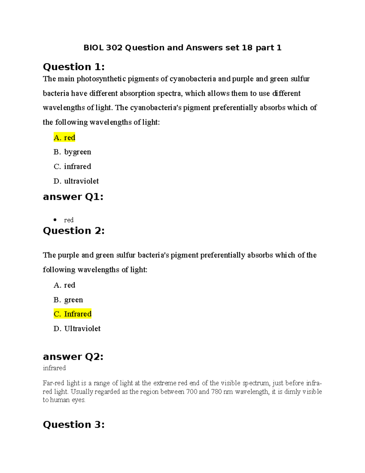BIOL 302 Question and Answers set 18 part 1 - BIOL 302 Question and ...