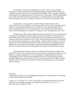 PSY 304 Module One Journal Scenarios - PSY 304 Module One Journal Scenarios Directions: Use the ...