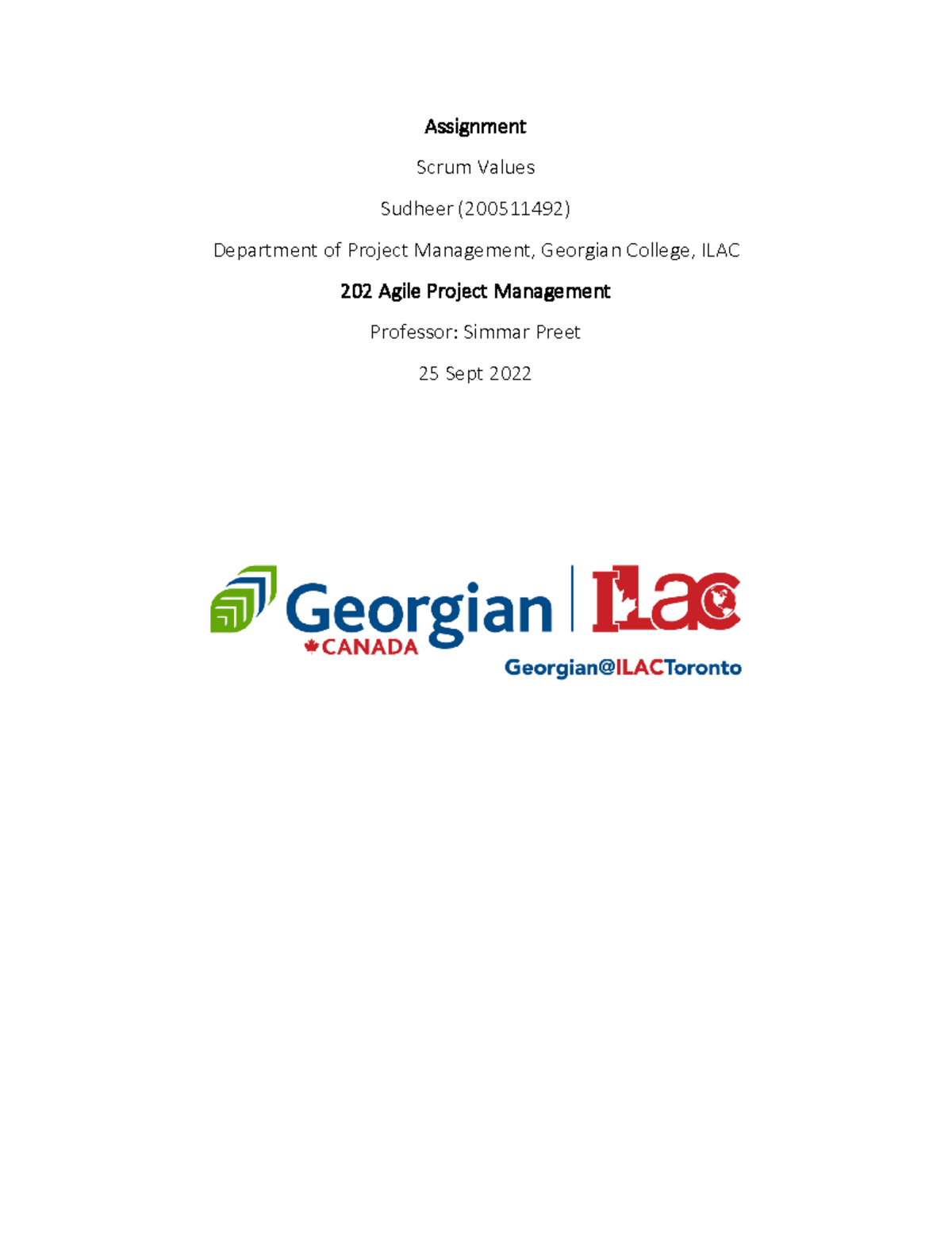 Scrum values assignment - Assignment Scrum Values Sudheer (200511492 ...