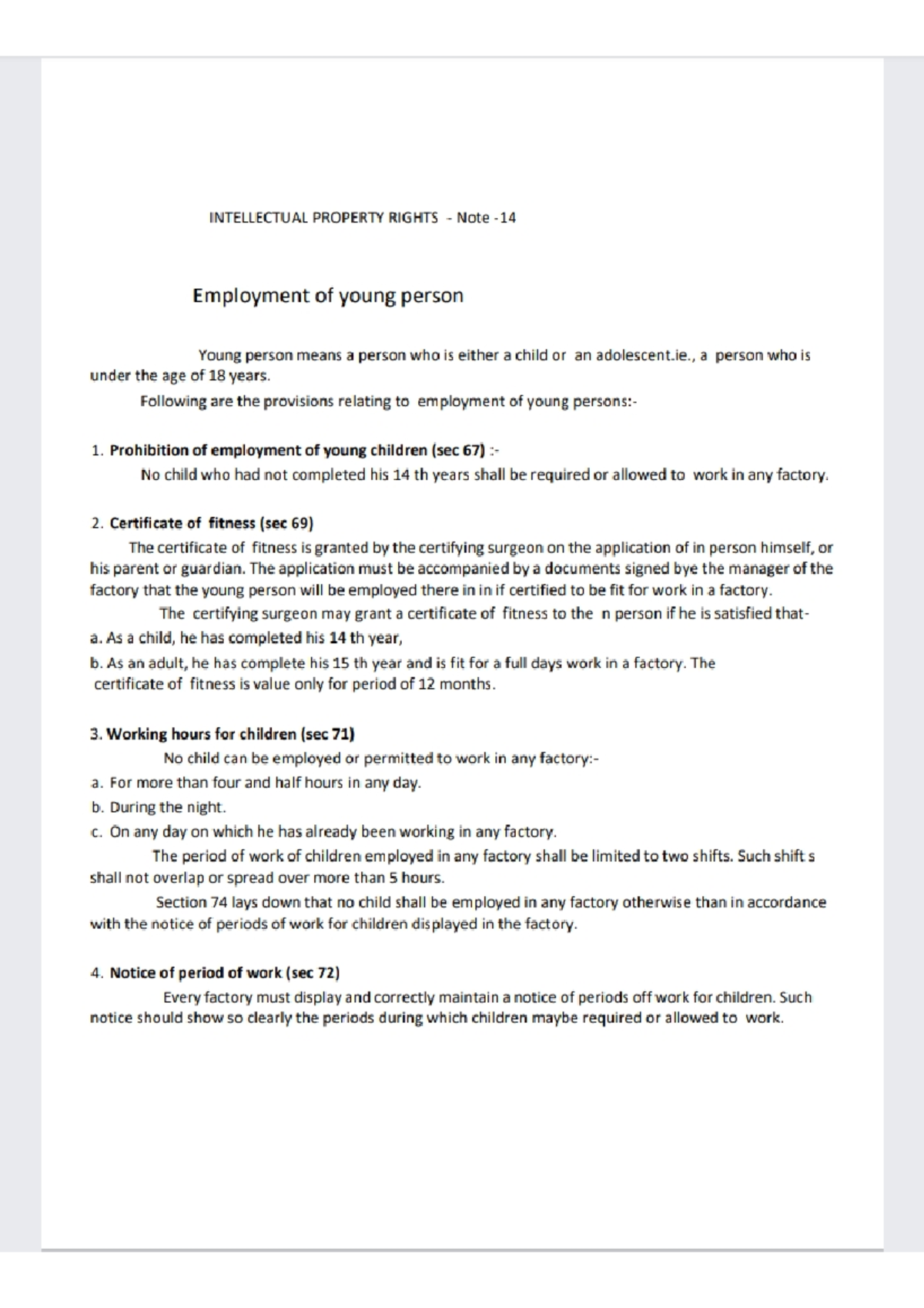 IPR note 10 - Lecture notes Intelluctual property rights 5th sem BBA ...
