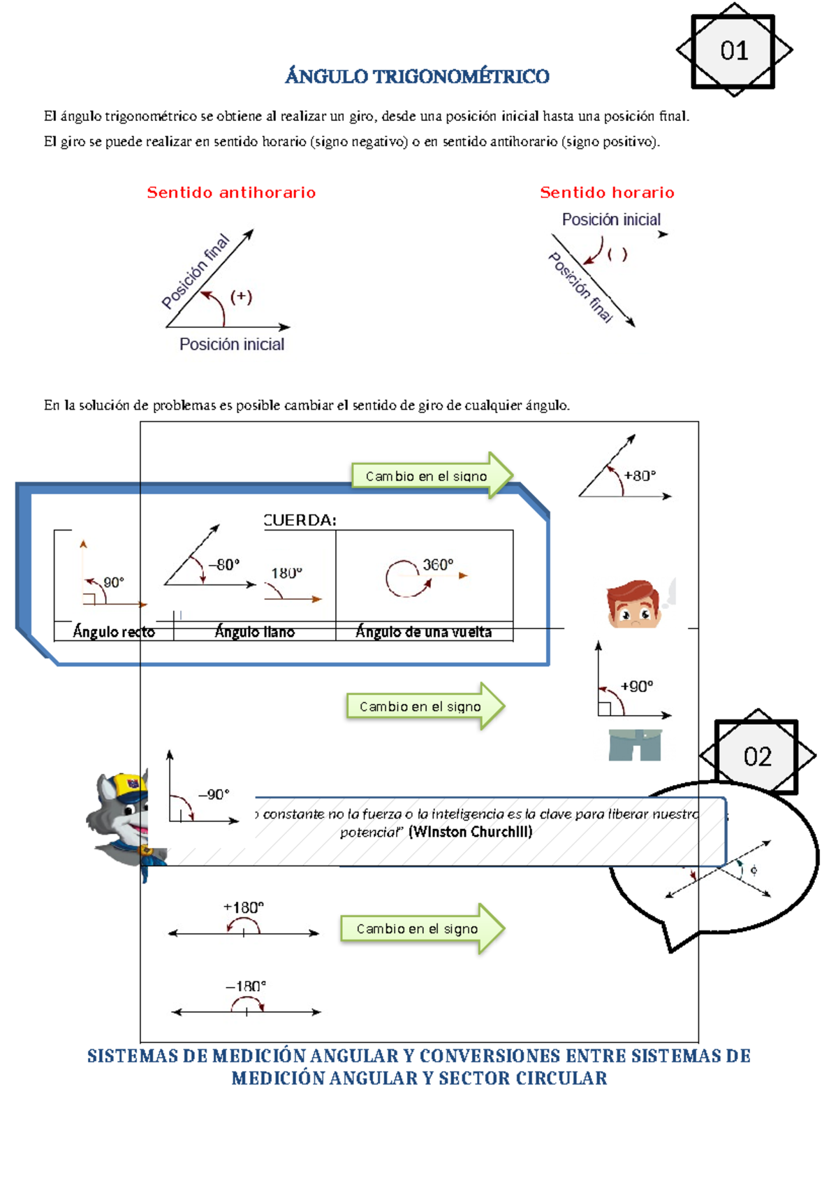 Trigonometria - ÁNGULO TRIGONOMÉTRICO El ángulo trigonométrico se ...
