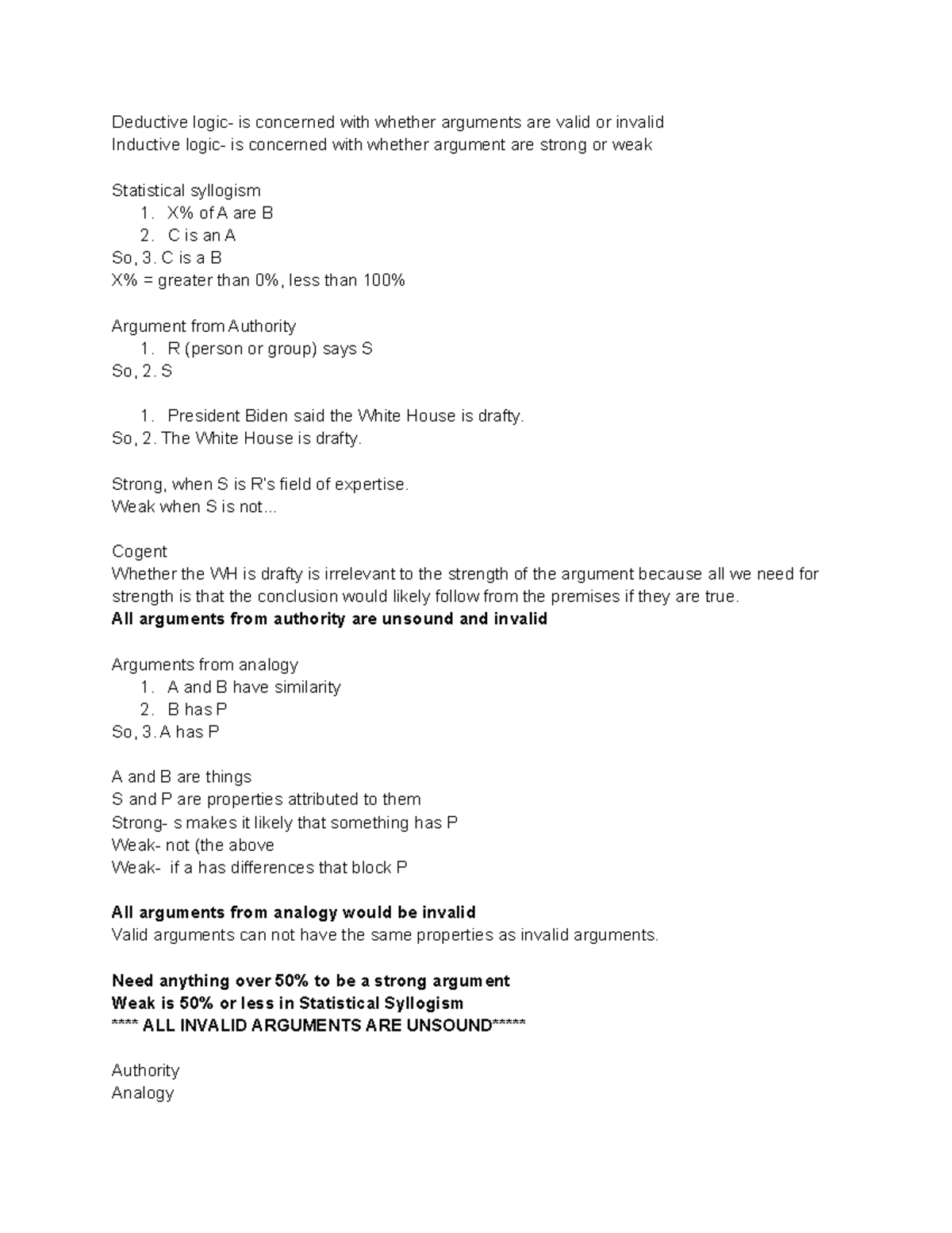 Intro to Logic Notes - Deductive logic- is concerned with whether ...