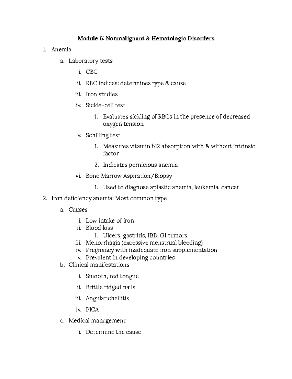 Med Surg exam 2 study guide Module 6 - Module 6 Nonmalignant ...