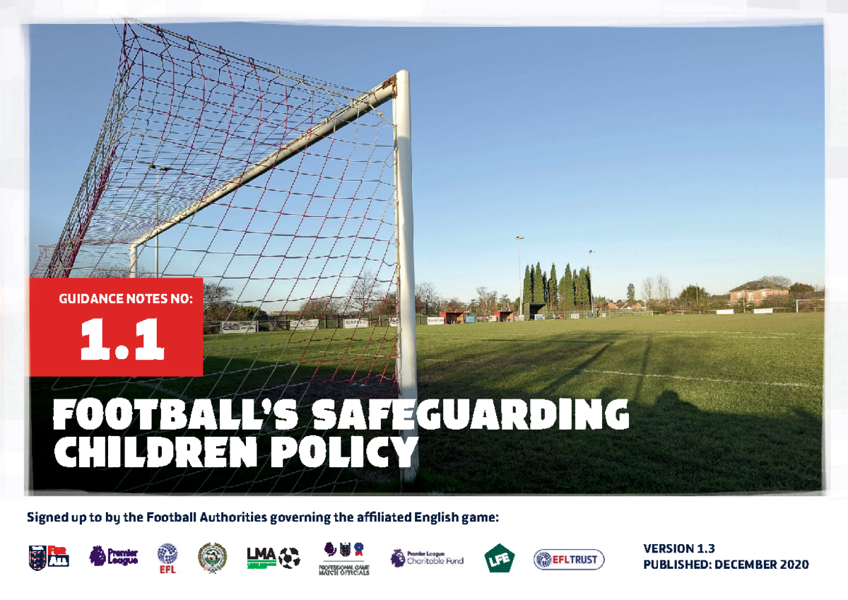 Affiliated footballs safeguarding policy procedures - 1. GUIDANCE NOTES ...