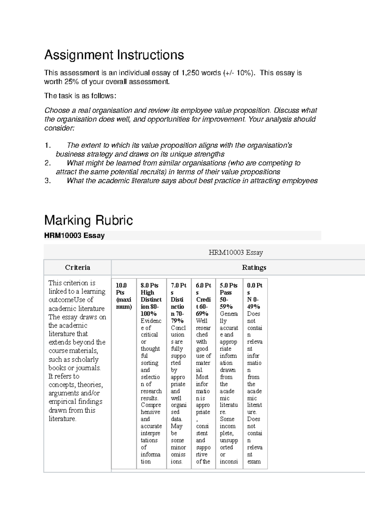Assignment Instructions - Assi gnment Instructions This assessment is ...