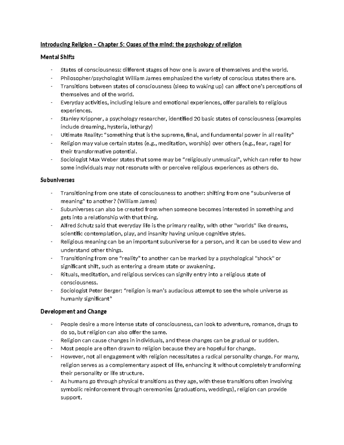 REL2000 - Chapter 5 and 12 Notes - Introducing Religion – Chapter 5 ...