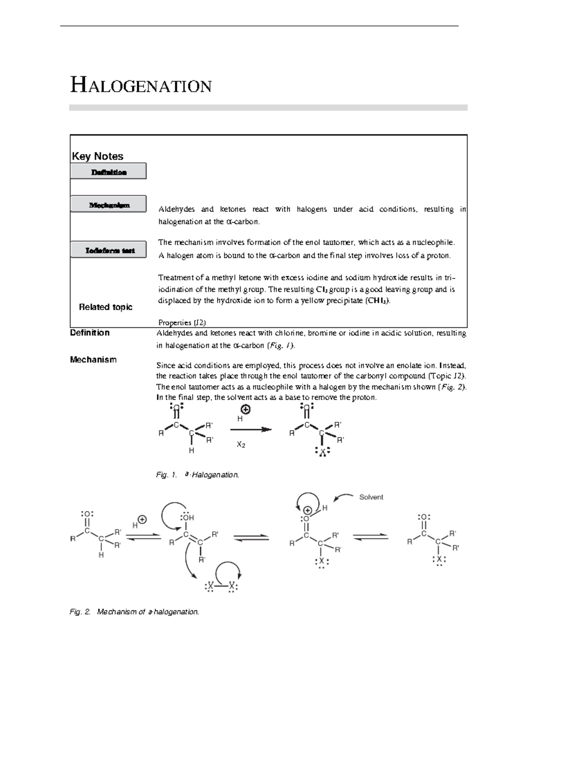 Halogenation - HALOGENATION Key Notes Related topic Aldehydes and ...
