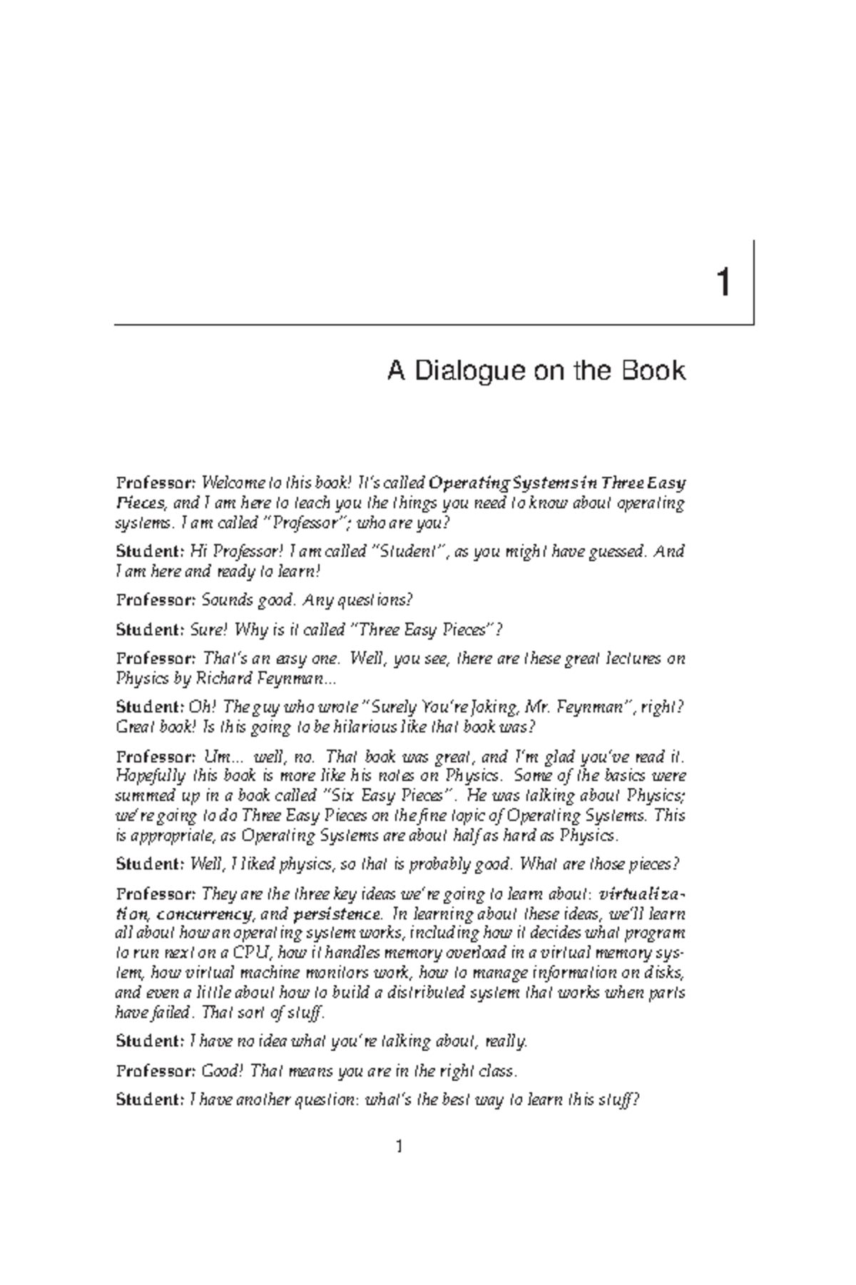 Dialogue-threeeasy - Dialogue - 1 A Dialogue on the Book Professor ...