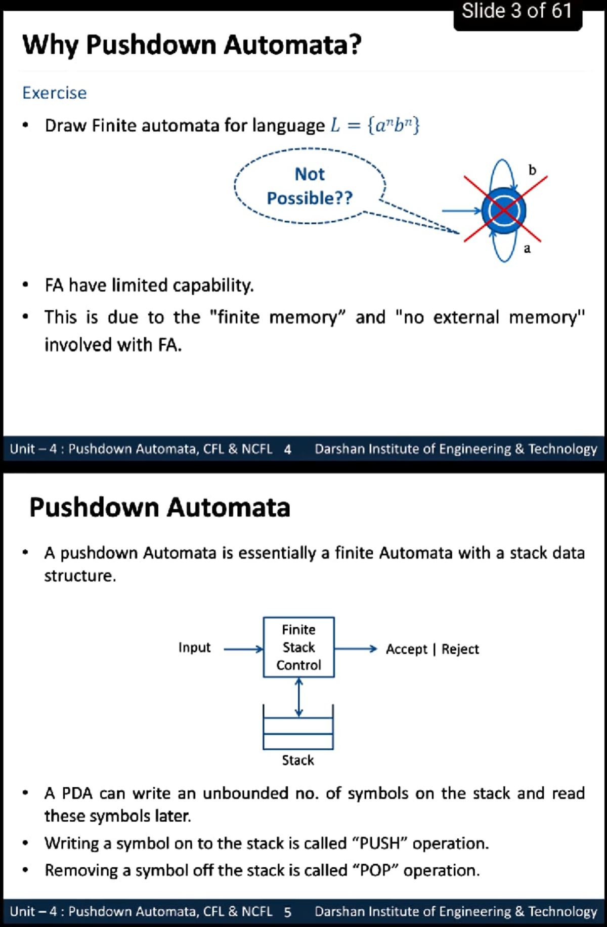 Adobe Scan 01 Jun 2022 - Ch3 - Slide 3 of 61 Why Pushdown Automata ...