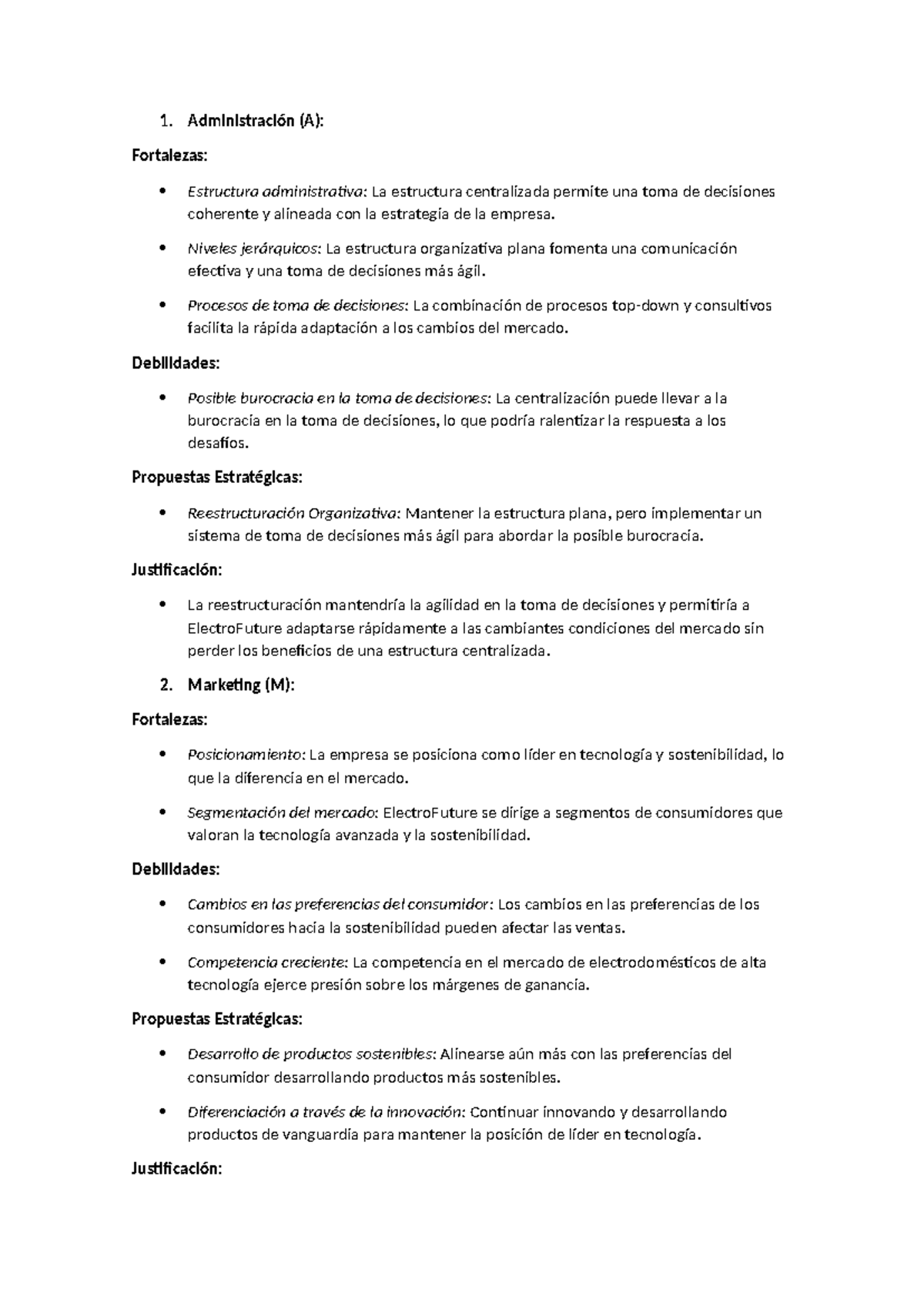 Amofhit -2 - informe - 1. Administración (A): Fortalezas: Estructura ...