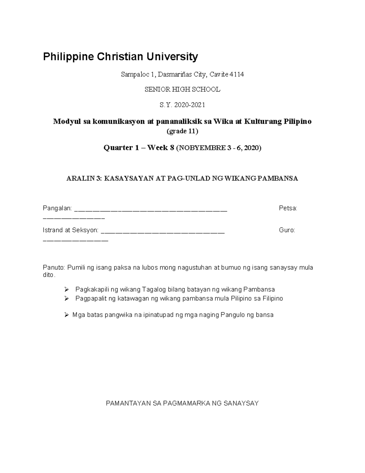 Asd (17) - notes and assignments - Philippine Christian University ...