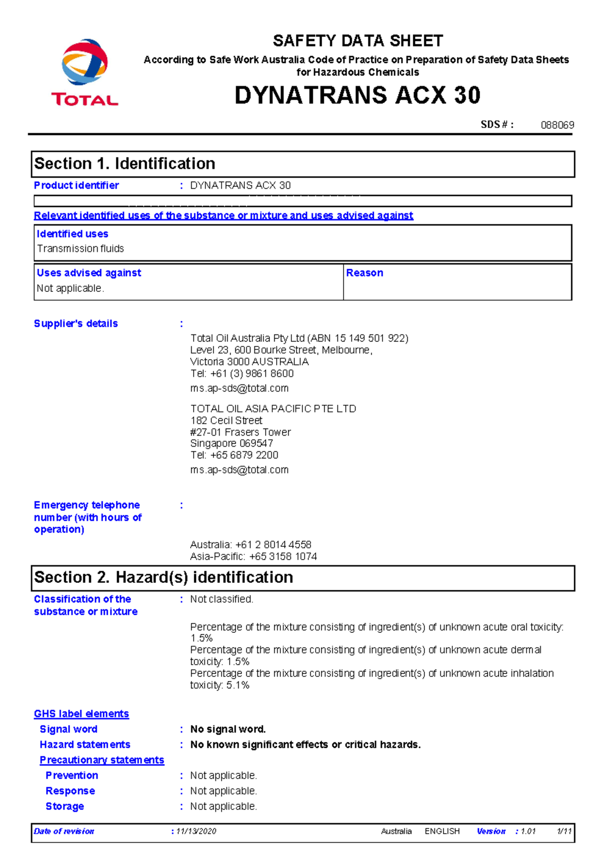 Dynatrans-ACX-30 088069 Australia English 202011 13 - Product ...