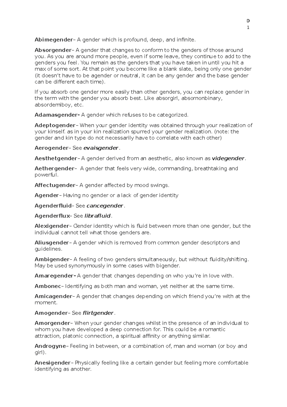 Life - it will provide much info . hope u enjoy - 1 Abimegender – A ...