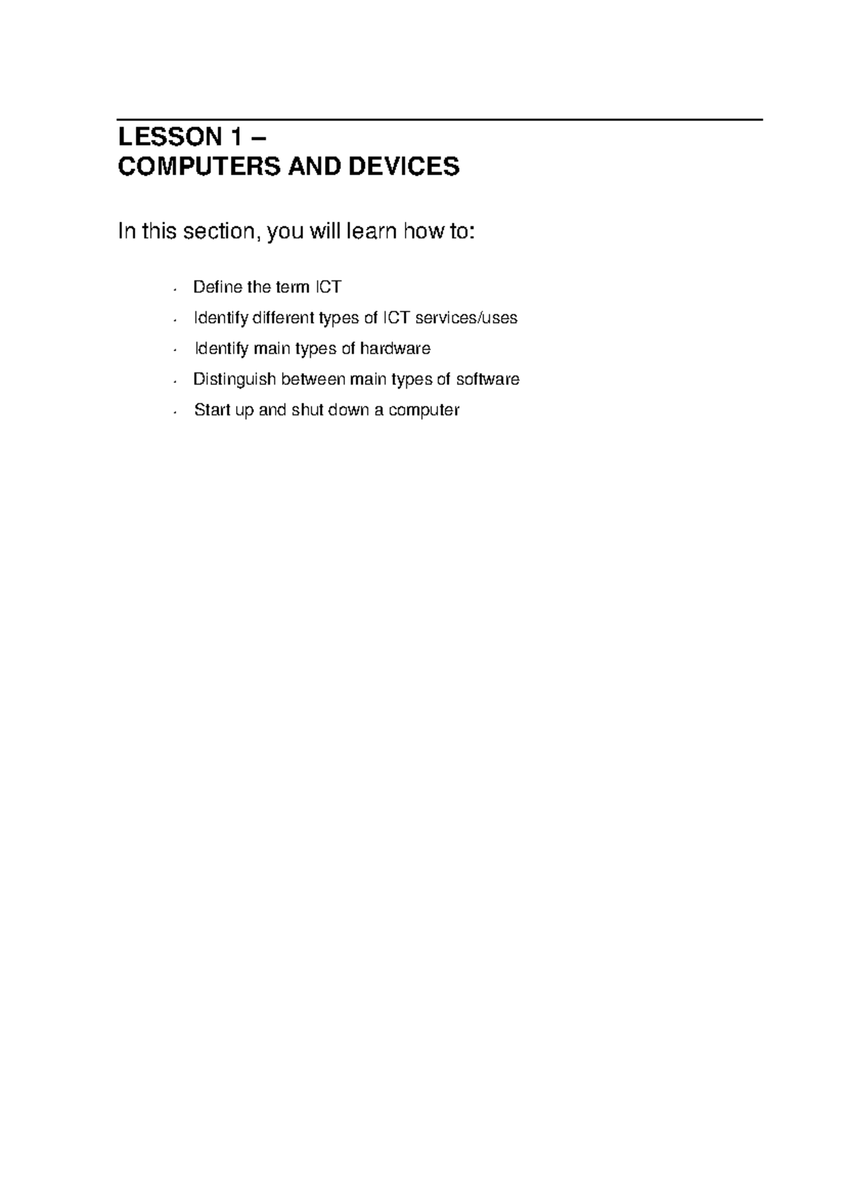 Computer-Essentials-windows 10 - LESSON 1 – COMPUTERS AND DEVICES In ...