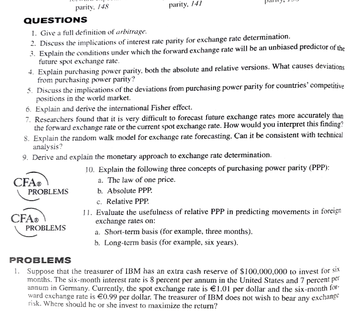 IFM Unit 1 theory questions Parity relations - QUESTIONS 1. Give a ...
