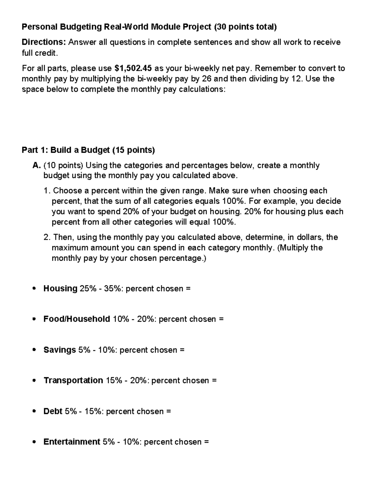 0303 budgeting activity - Personal Budgeting Real-World Module Project ...