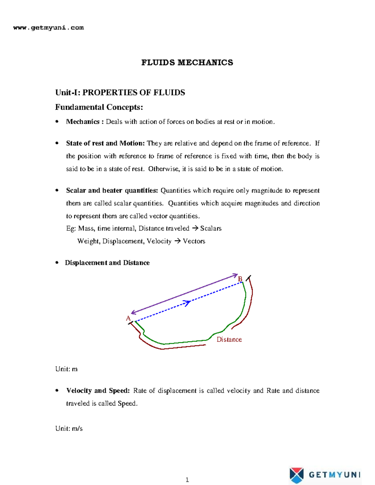 Mechanical engineering fluid-mechanics properties-of-fluid notes - Unit ...