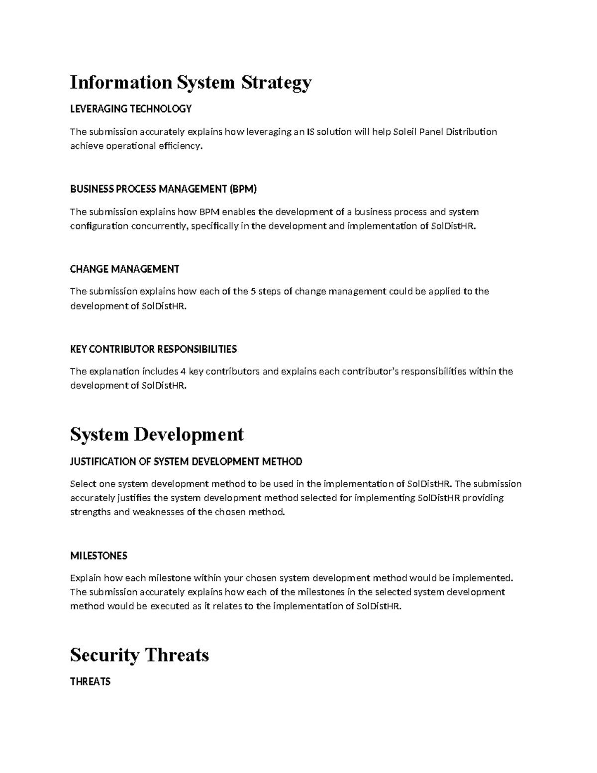 C179 Task 1 Template DIN2 - Information System Strategy LEVERAGING TECHNOLOGY The submission ...
