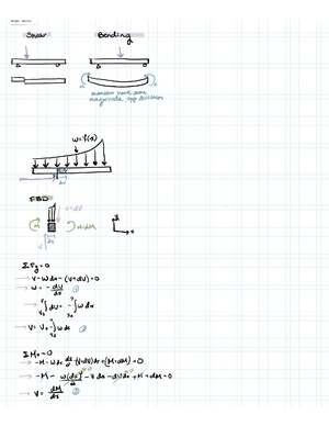 Beams - Lecture notes, exercises from textbook, examples, and free body ...