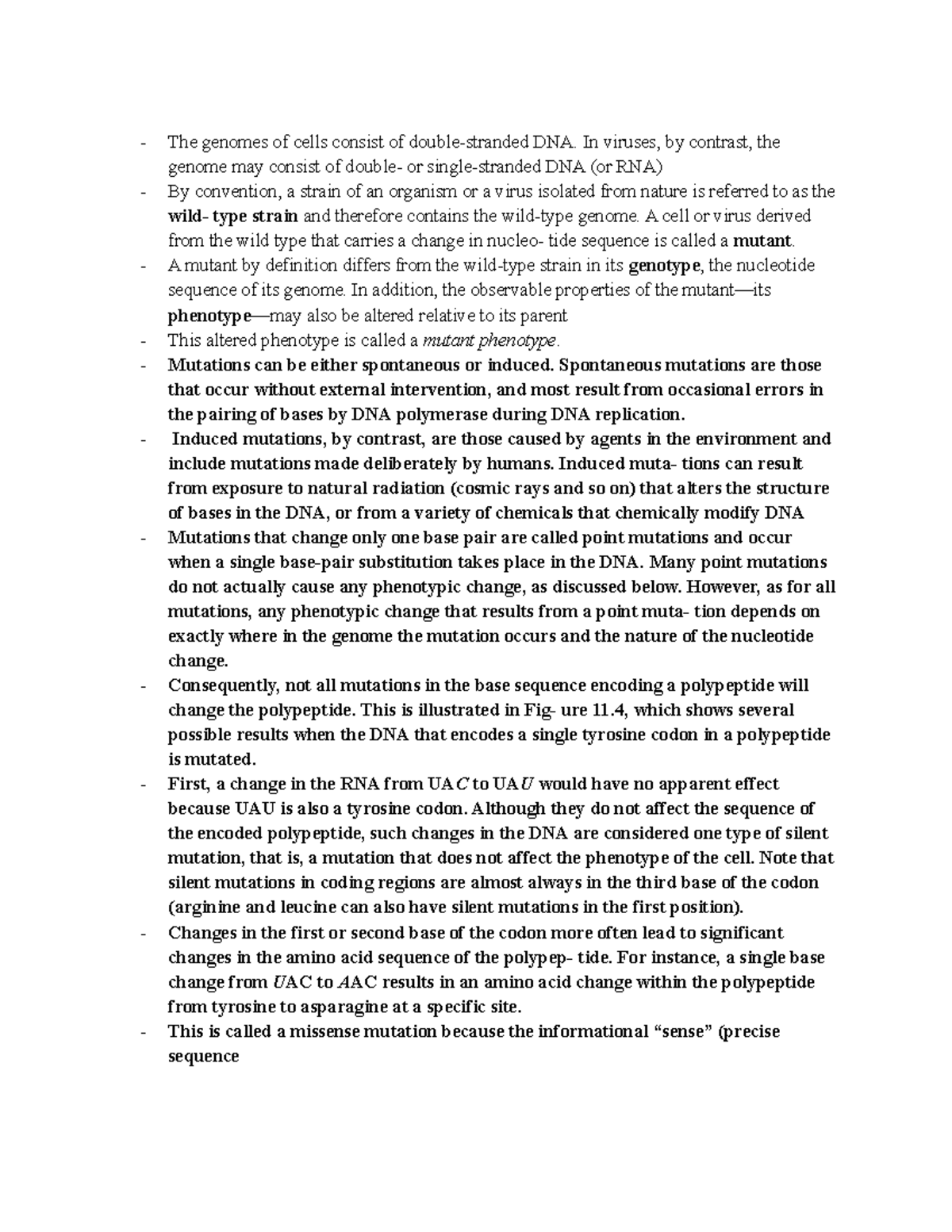 Chapter 11 study guide - The genomes of cells consist of double ...