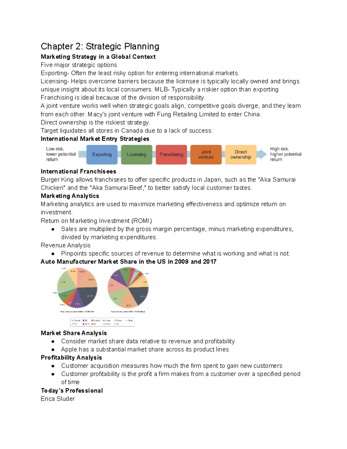 Strategic Planning - Chapter 2: Strategic Planning Marketing Strategy ...