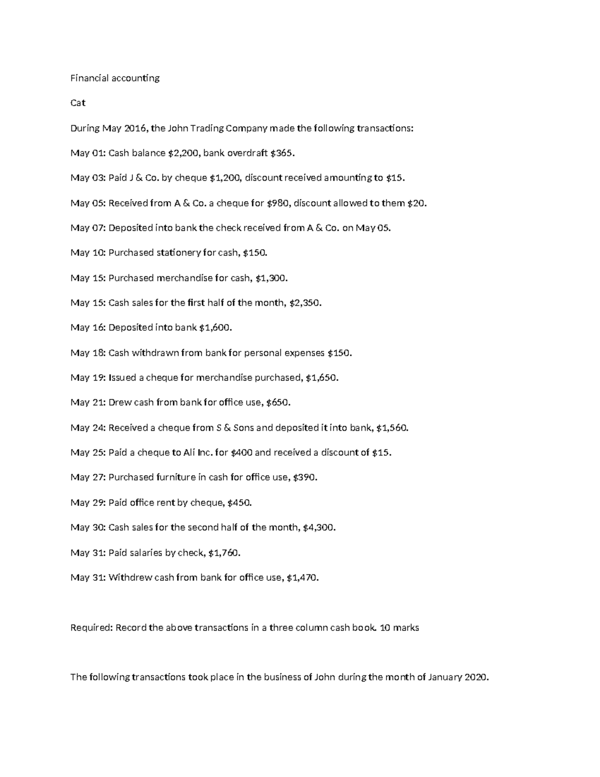 Financial accou-WPS Office - Financial accounting Cat During May 2016 ...